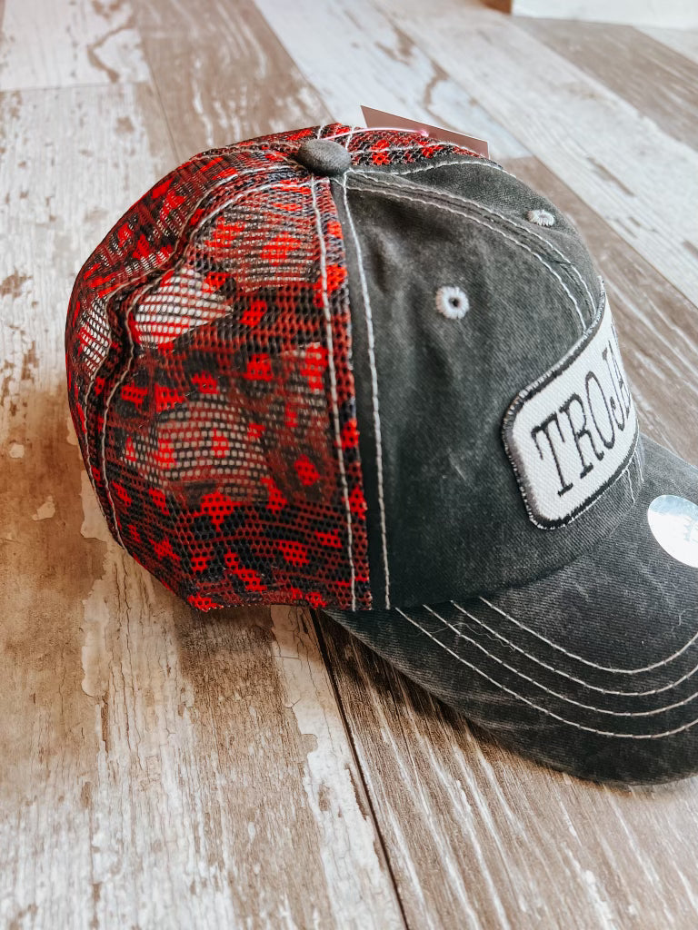 Red Leopard Trojan Cap – Willow & Main, Inc.